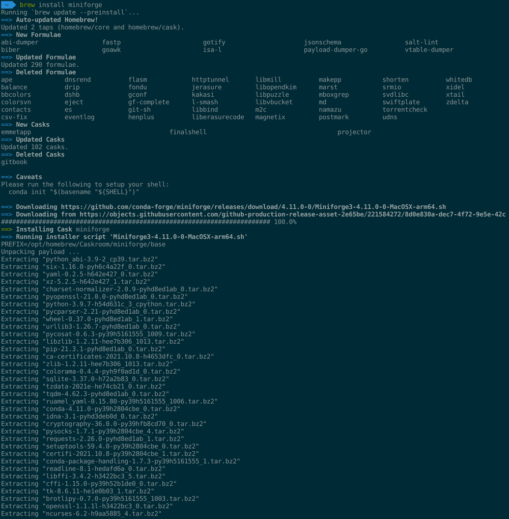 Slicon M1 Mac에 Conda 가상환경 만들기 (feat. miniforge)